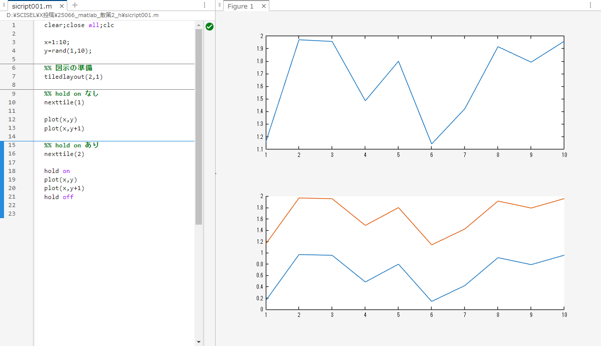 hold MATLAB関数 – SCISEL